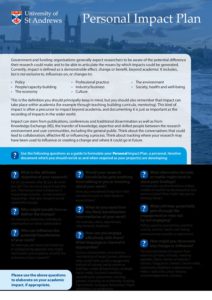 Personal Impact Plan leaflet – December 2018 – DU36100 – Research Impact